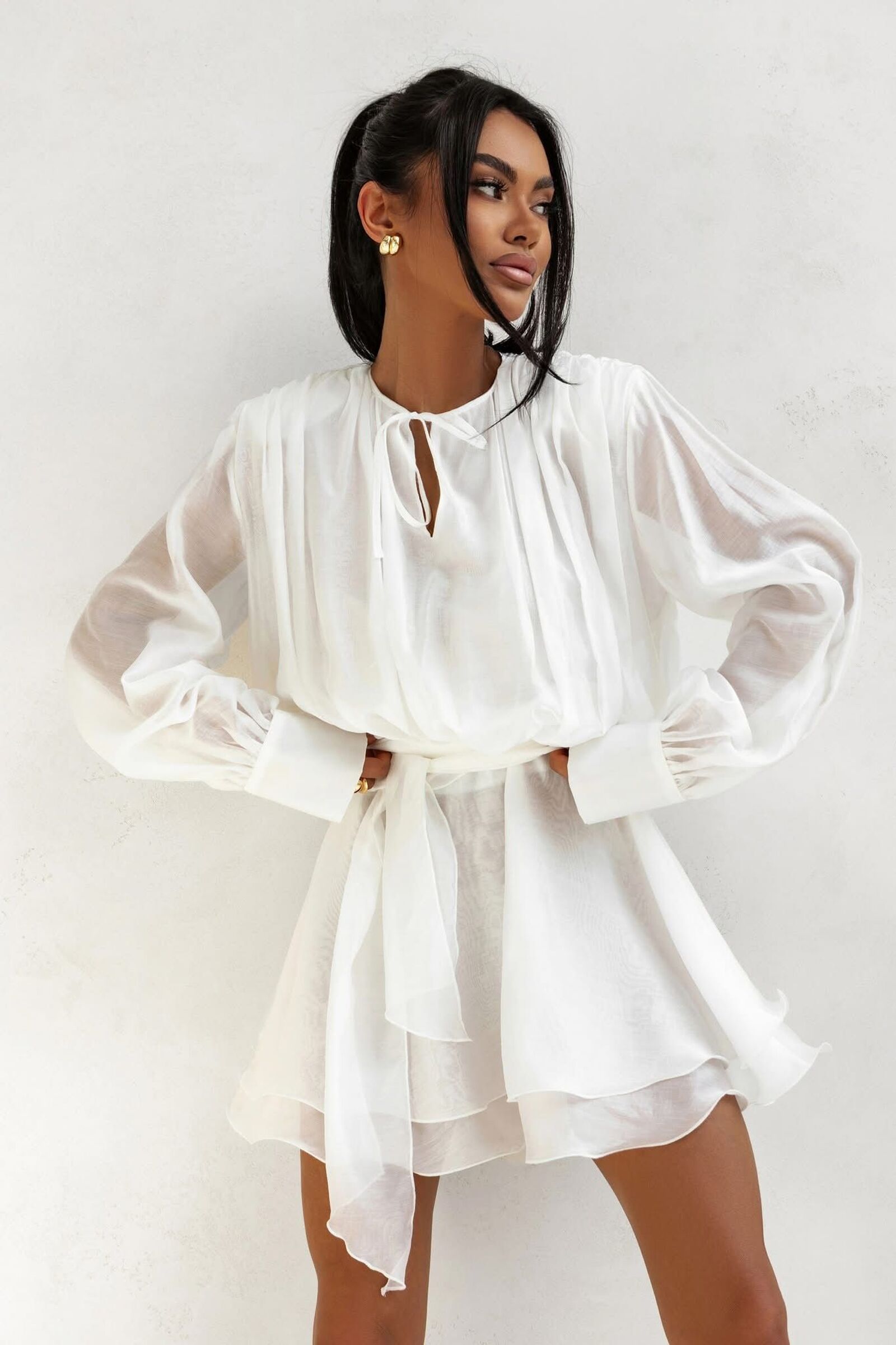 Rochie alba Brontia - Mauri.ro – mauri.ro